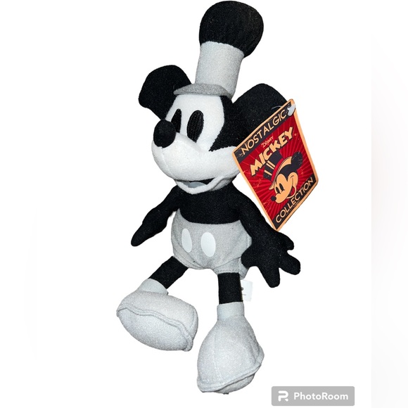 Disney | Toys | Rare Steamboat Willie Mickey Mouse Black White ...